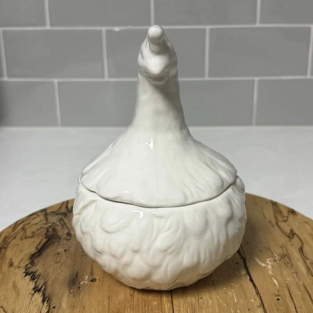 Imm Living | Kitchen | Imm Living Quail Feathered Nest Container White ...